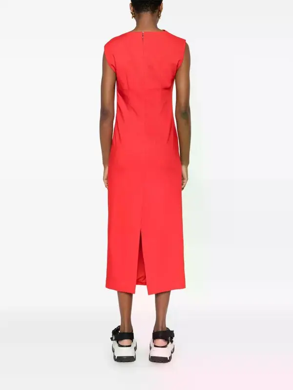 MSGM Asymmetric Midi Dress