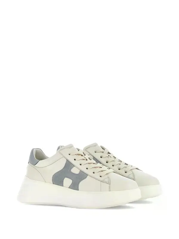 Hogan Rebel Leather Sneakers - Neutrals