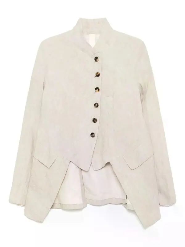 FORME D'EXPRESSION Distressed Off-centre Blazer - Neutrals