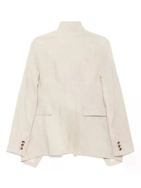 FORME D'EXPRESSION Distressed Off-centre Blazer - Neutrals