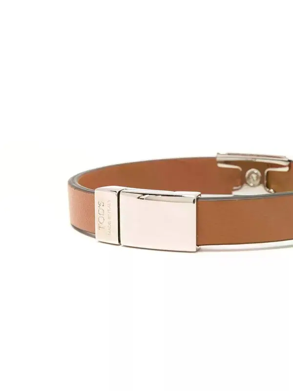 TOD'S Logo-plaque Leather Bracelet