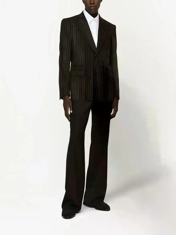 Dolce & Gabbana Sicilia Pinstriped Single-breasted Blazer - Black