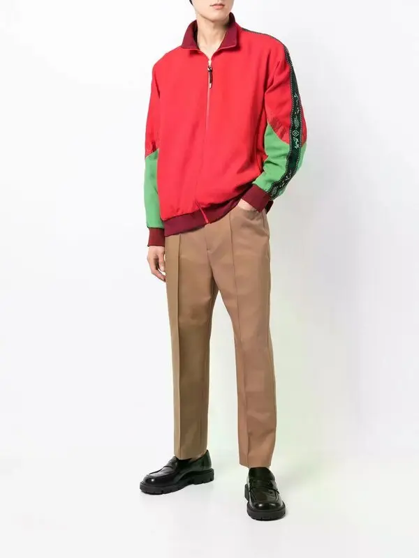 TOGA VIRILIS Colour-block Zipped Sweater