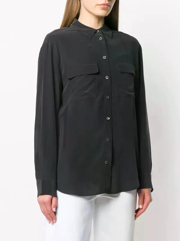 Equipment Signature Slim-fit Silk Shirt