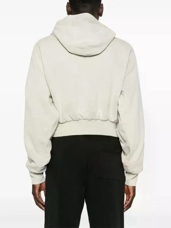 ENTIRE STUDIOS Double Double Cropped Hoodie - Neutrals