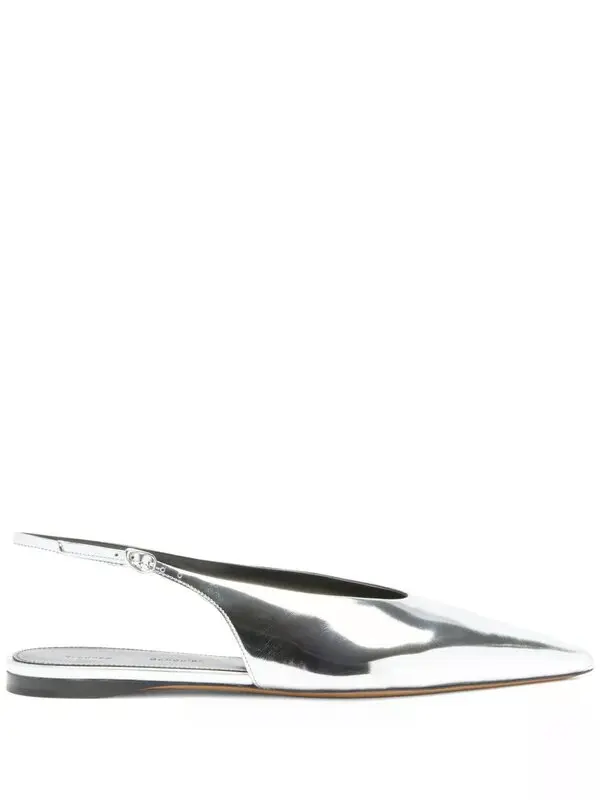Proenza Schouler Silver-tone Slingback Ballerina Shoes