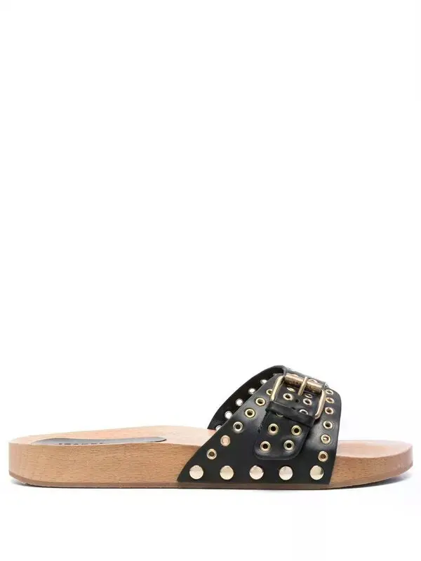 Isabel Marant Étoile Jaso Buckled Clogs - Black