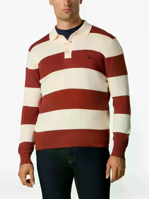 Brooks Brothers Striped Rugby Polo Shirt
