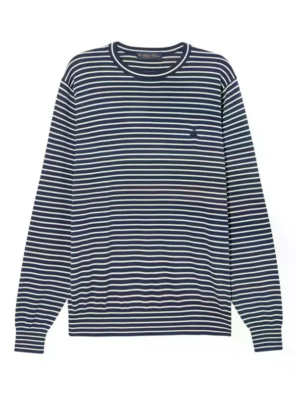 Brooks Brothers Striped Crew Neck Long Sleeve Pullover