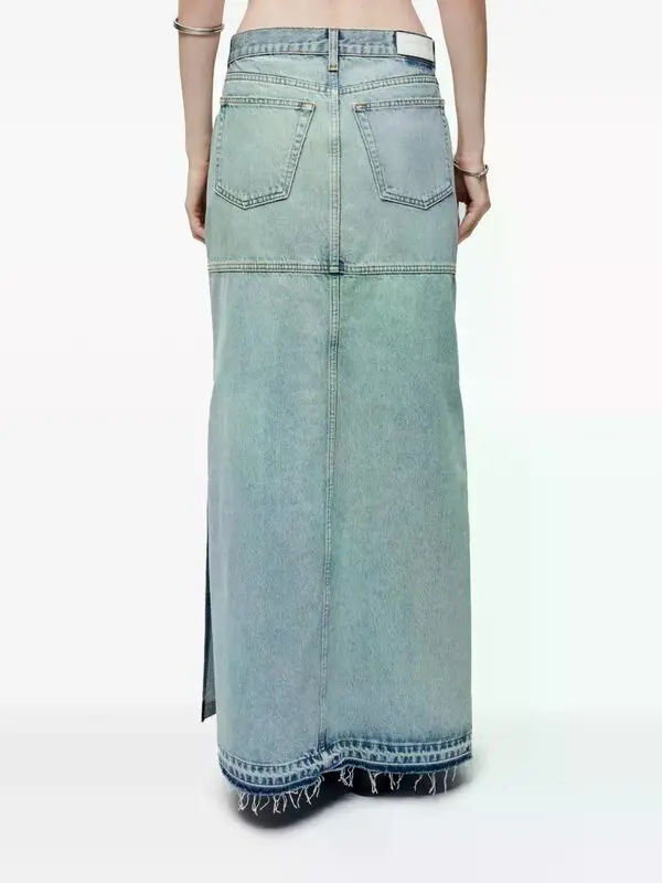 RE/DONE Side-slit Denim Maxi Skirt