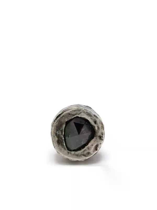 PARTS OF FOUR Oxidised Sterling Diamond Single Earring - Silver