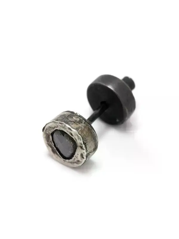 PARTS OF FOUR Oxidised Sterling Diamond Single Earring - Silver