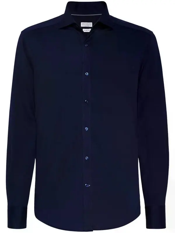 Brunello Cucinelli Spread-collar Cotton Shirt