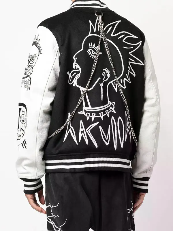 HACULLA. Leather-sleeve Varsity Jacket