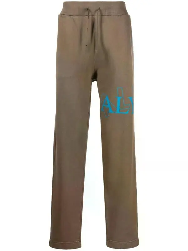 1017 Alyx 9sm Logo-print Straight-leg Track Pants - Neutrals