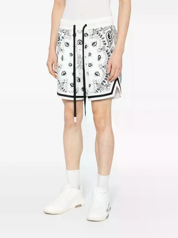 HACULLA. Paisley-print Drawstring Track Shorts - White