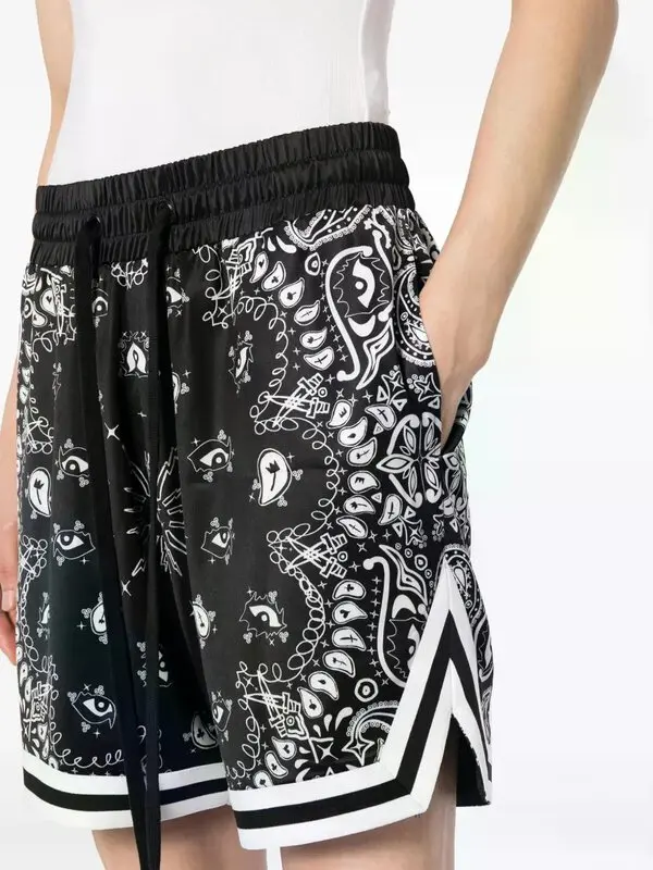 HACULLA. Paisley-print Basketball Shorts - Black