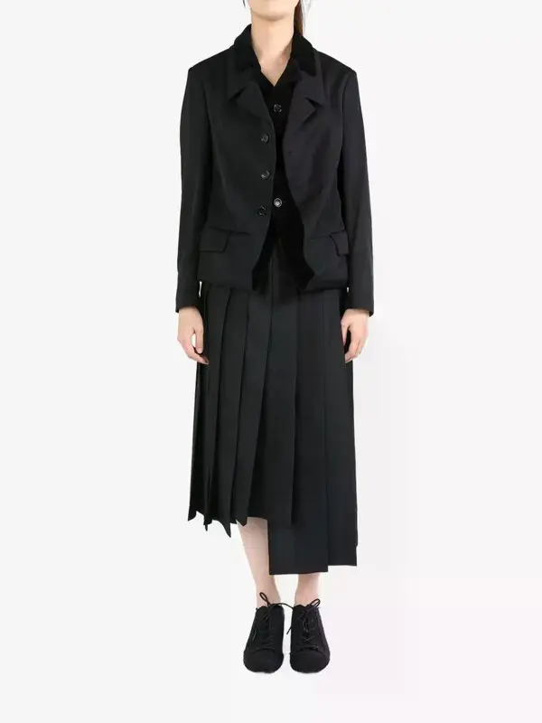 Comme Des Garçons Velvet Layered Blazer