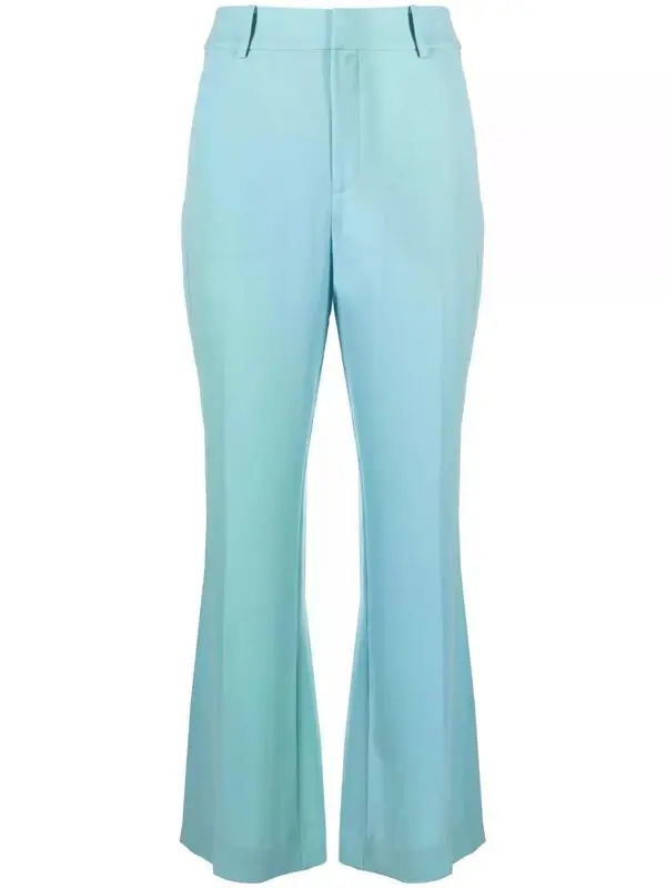 Diane Von Furstenberg Slit-hem Flared Trousers - Blue