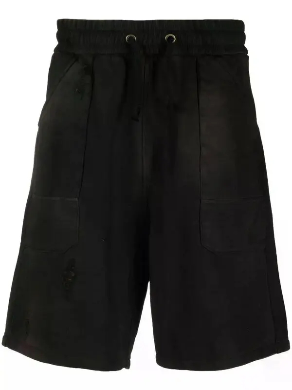 Balmain Cotton Distressed Knee-length Shorts