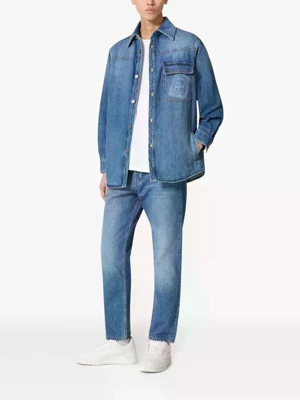 Valentino Garavani Vlogo Signature Denim Shirt