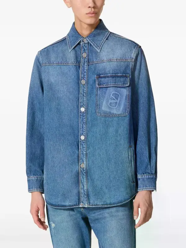 Valentino Garavani Vlogo Signature Denim Shirt