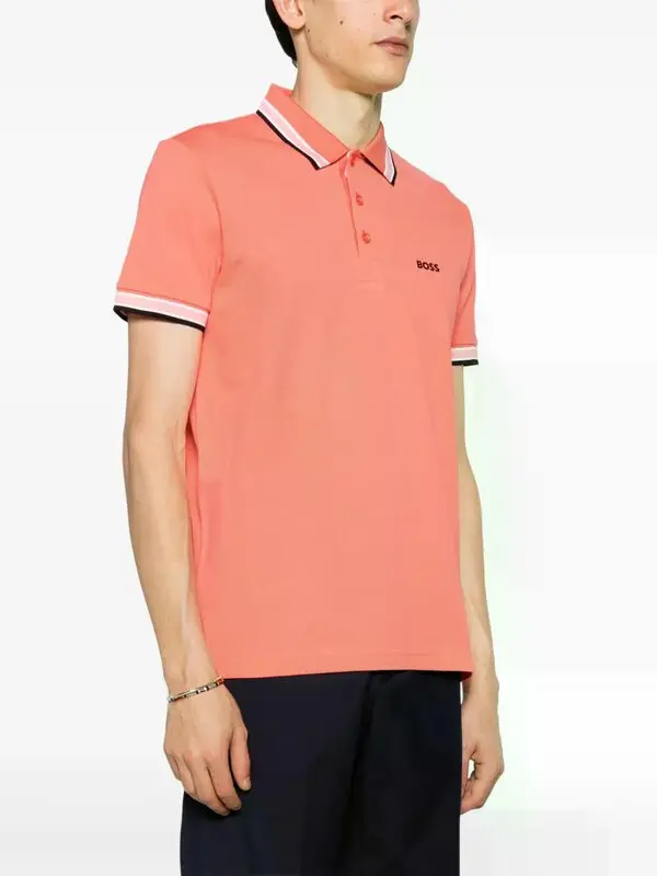 BOSS Logo-embroidered Piqué Polo Shirt