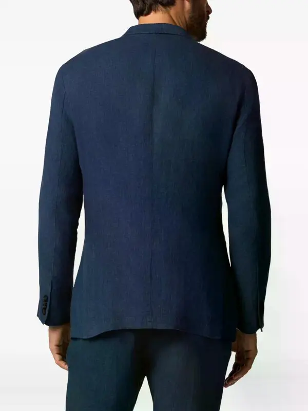 Brooks Brothers Linen Blazer - Blue