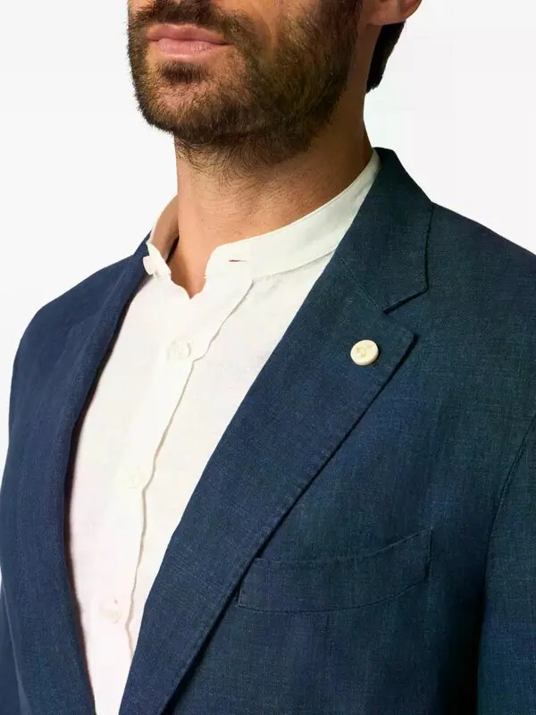 Brooks Brothers Linen Blazer - Blue