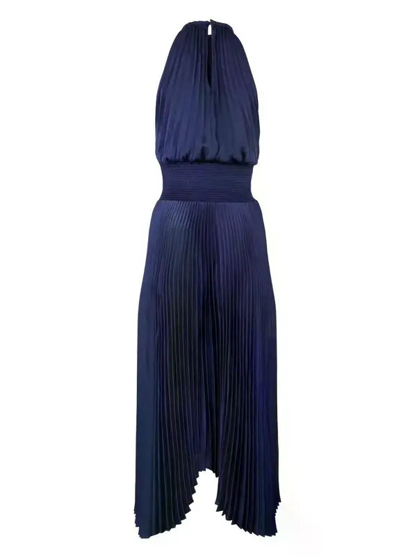 A.L.C. Renzo Ii Pleated High Neck Sleeveless Maxi Dress