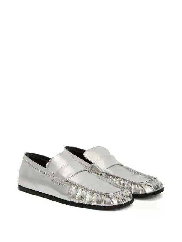 JIL SANDER Metallic Loafers