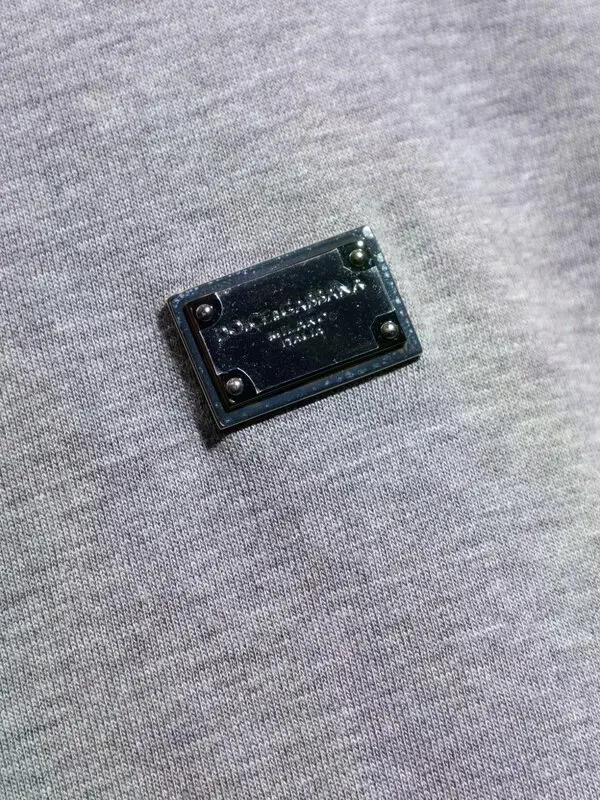 Dolce & Gabbana Sleeveless Crew Neck T-shirt With Logo Plaque