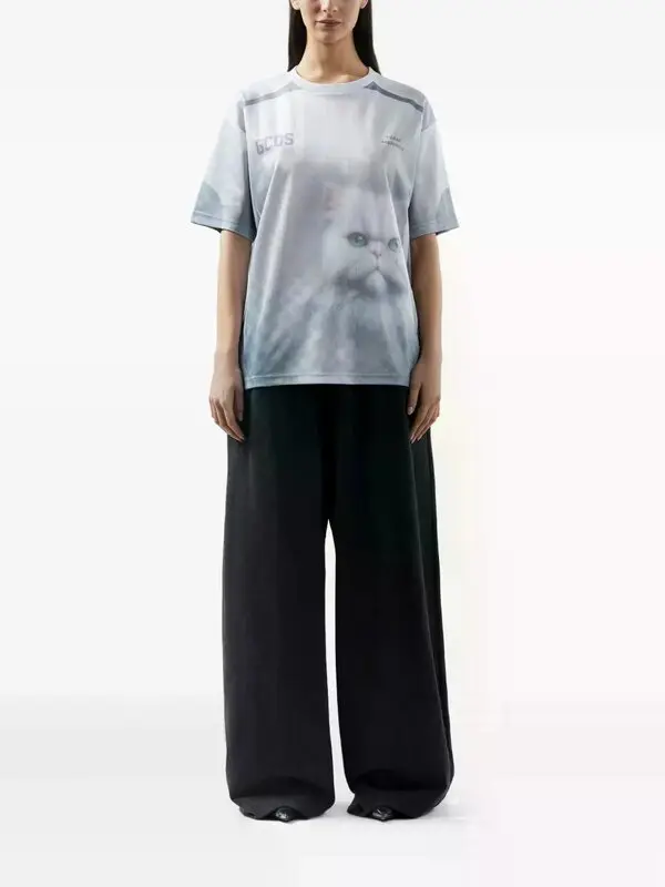 Gcds Wide-leg Trousers With Drawstring Waist
