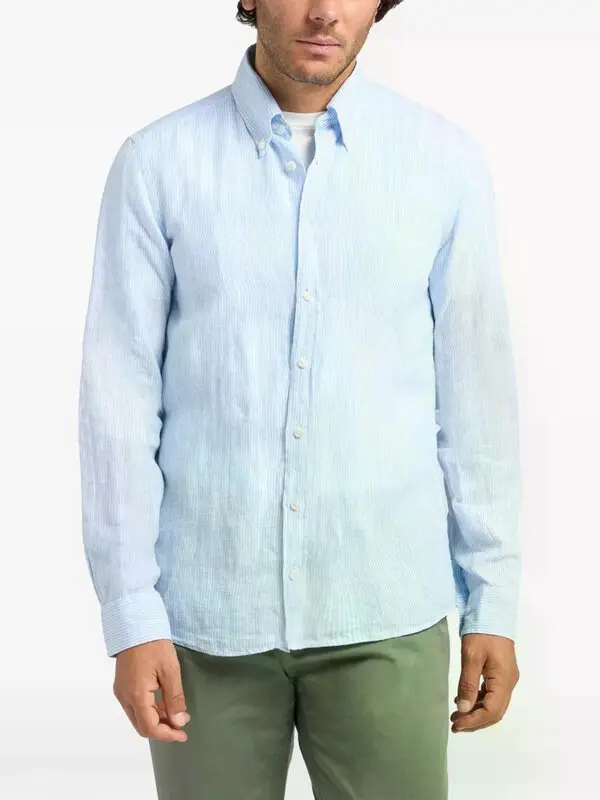 Brooks Brothers Linen Shirt - Blue
