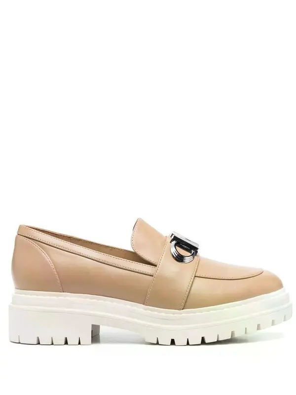 Michael Kors Parker Logo-plaque Leather Loafers