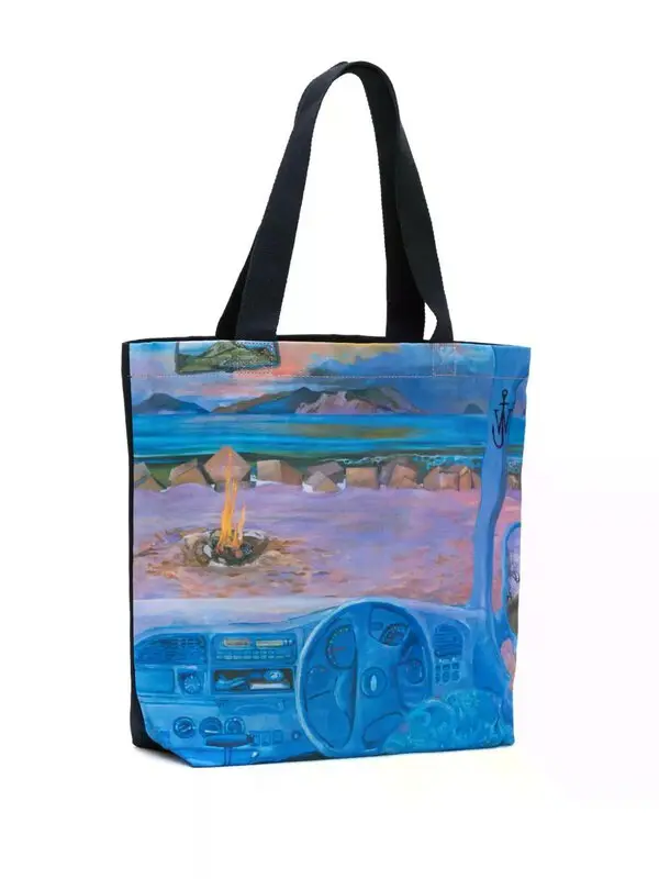 JW Anderson Canvas Tote Bag With Graphic Print