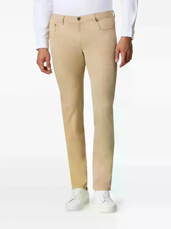 Brooks Brothers Sand Beige Cotton Tapered Leg Jeans - Neutrals