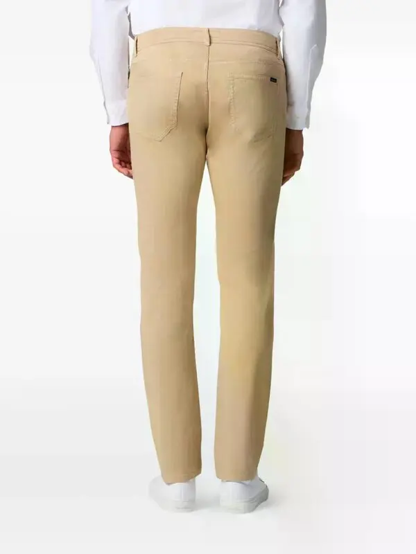 Brooks Brothers Sand Beige Cotton Tapered Leg Jeans - Neutrals