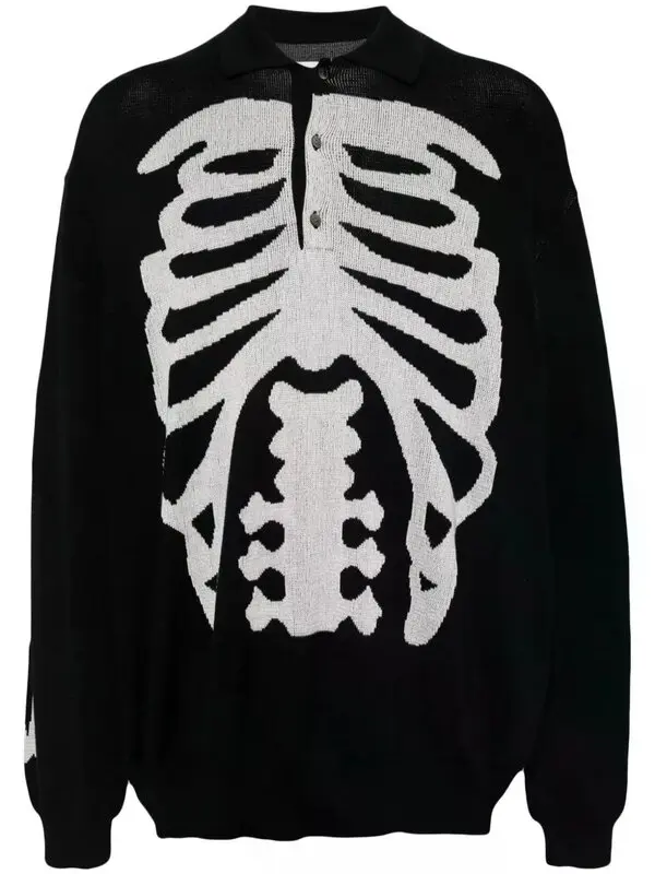 TAKAHIROMIYASHITA THESOLOIST. Skeleton Print Knit Sweater