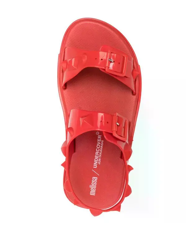 Melissa Buckle-fastening Embellished Flat Sandals - Red