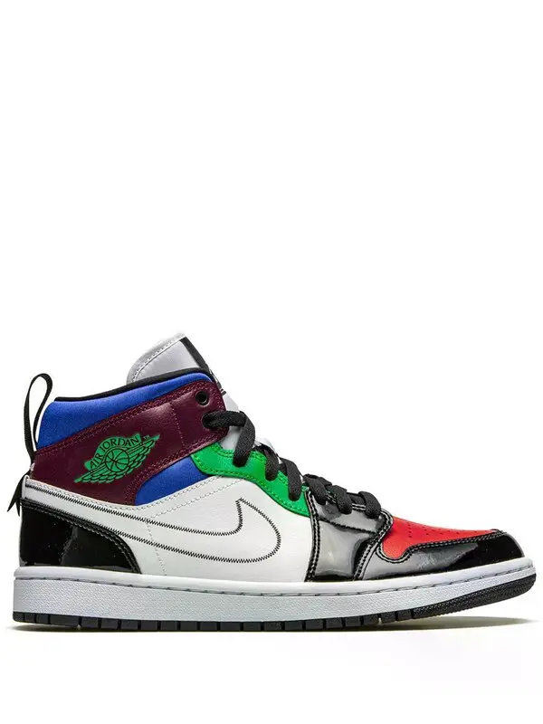 JORDAN Air 1 Mid Se Multicolor Leather Sneakers
