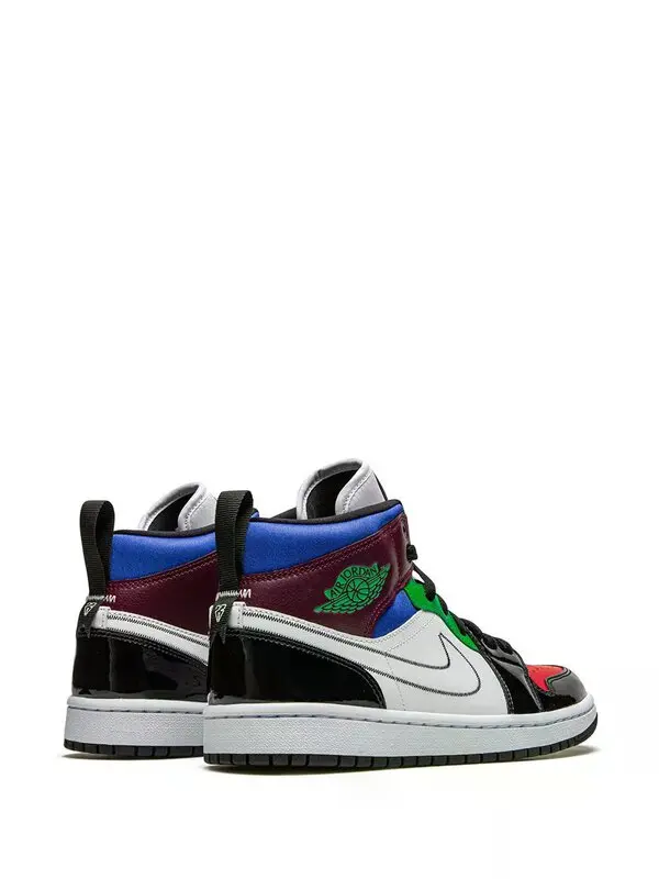 JORDAN Air 1 Mid Se Multicolor Leather Sneakers