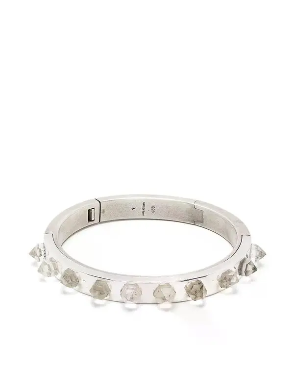 PARTS OF FOUR Sterling Quartz Spike Studded Bracelet - Silver