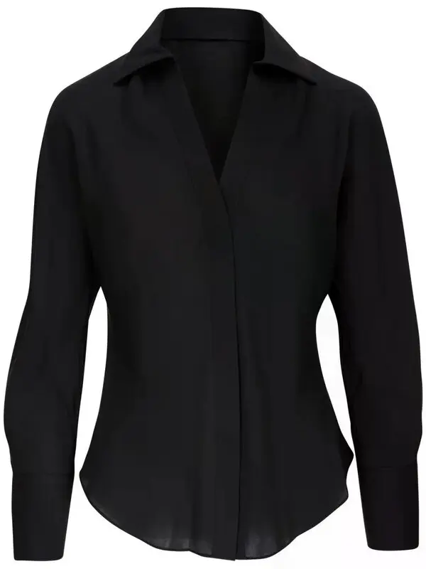 Vince Georgette Silk Shirt - Black