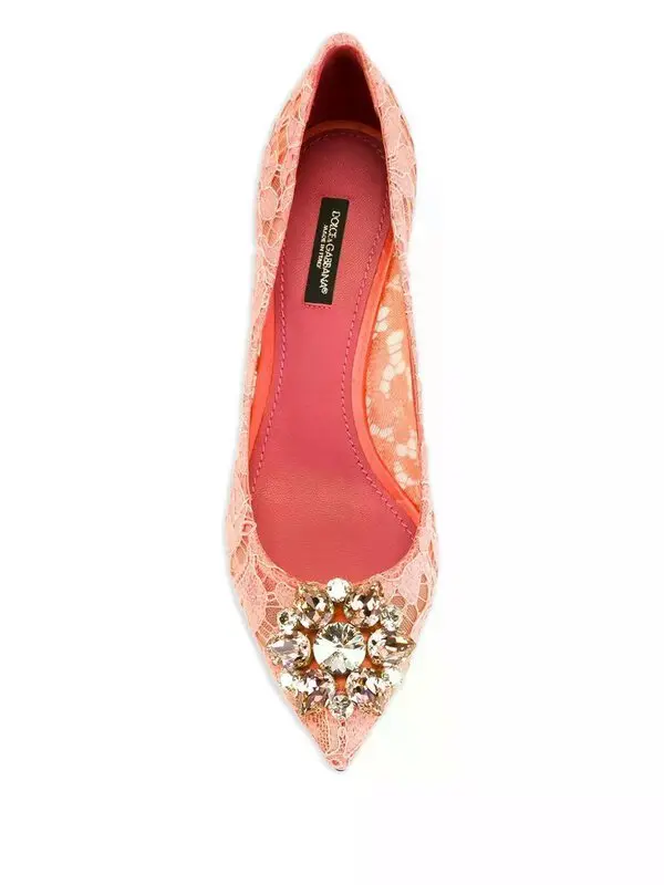 Dolce & Gabbana Bellucci Lace Heeled Pumps - Pink