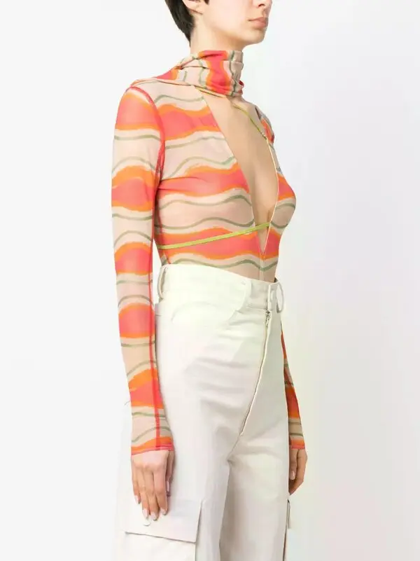 Jacquemus Le Abanaba Semi-sheer Bodysuit