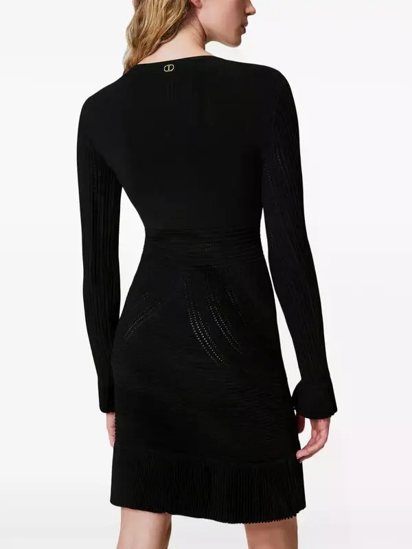TWINSET Long-sleeved Knitted Mini Dress