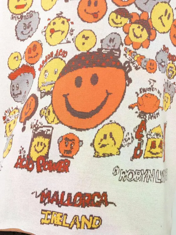 ROBYN LYNCH Smiley-print Cotton T-shirt