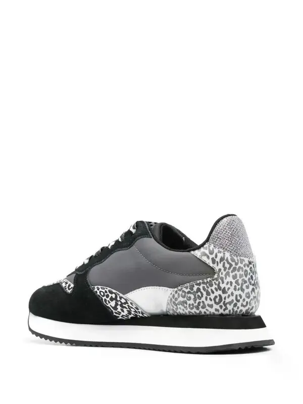 HIDE&JACK Zebra Print Detail Sneakers - Grey