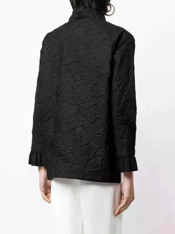 BAMBAH Floral Jacquard Ruffled Jacket